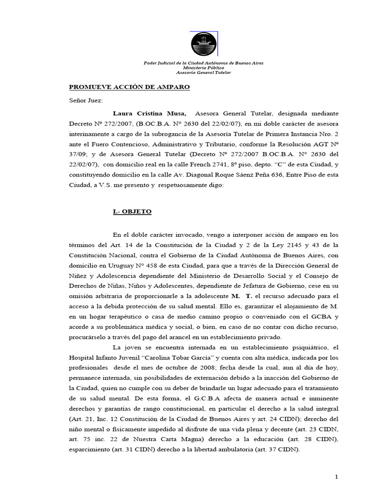 Phul, S. e Izcurdia, M. (2020) Salud Mental Amparo para El Acceso A Su Debida Protección ...