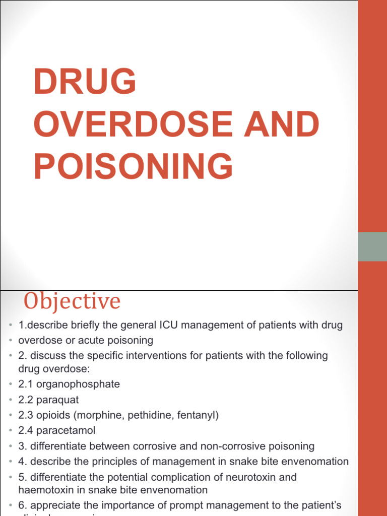 ICU Management of Drug Overdose | PDF | Drug Overdose | Medical Specialties