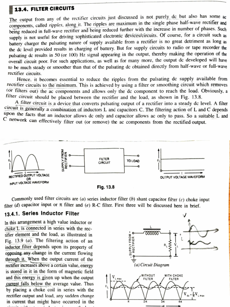 Filters | PDF | Rectifier | Inductor