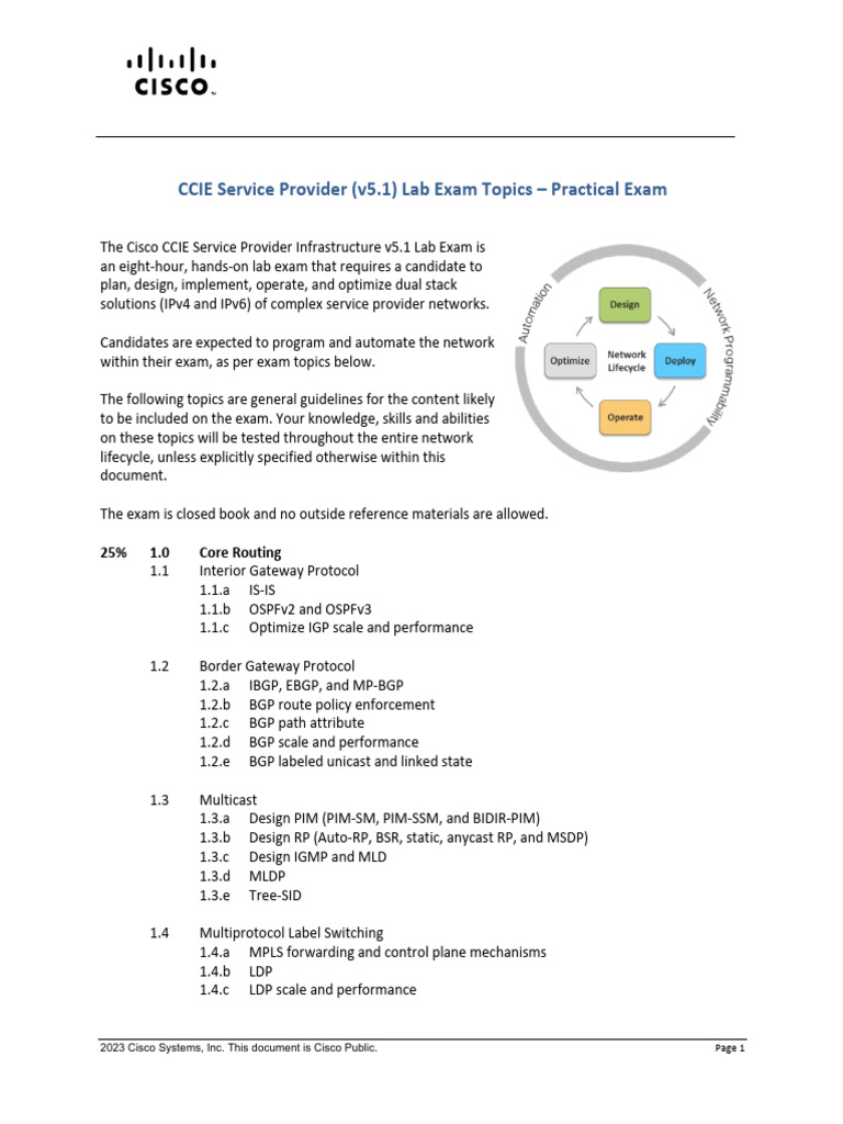 CCIE Service Provider Lab Guide | PDF | Networking | Multiprotocol ...