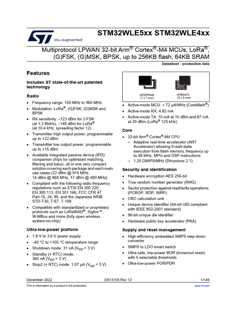 STM 32 Wle 5 CC | PDF | Computer Hardware | Integrated Circuit
