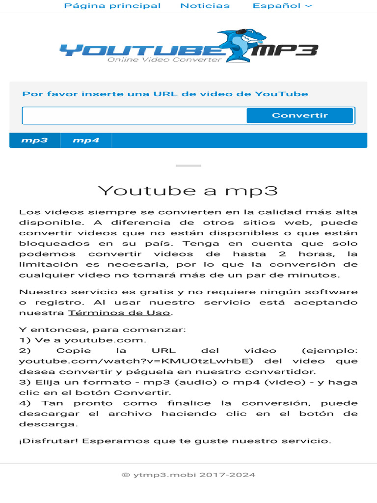 Convertidor de YouTube a MP3 - YTMP3 | PDF