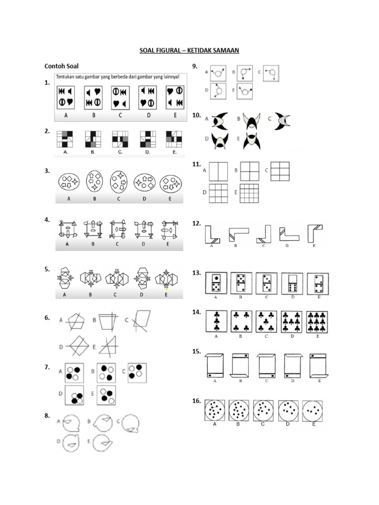 Soal Figural Ketidaksamaan Part 1 | PDF