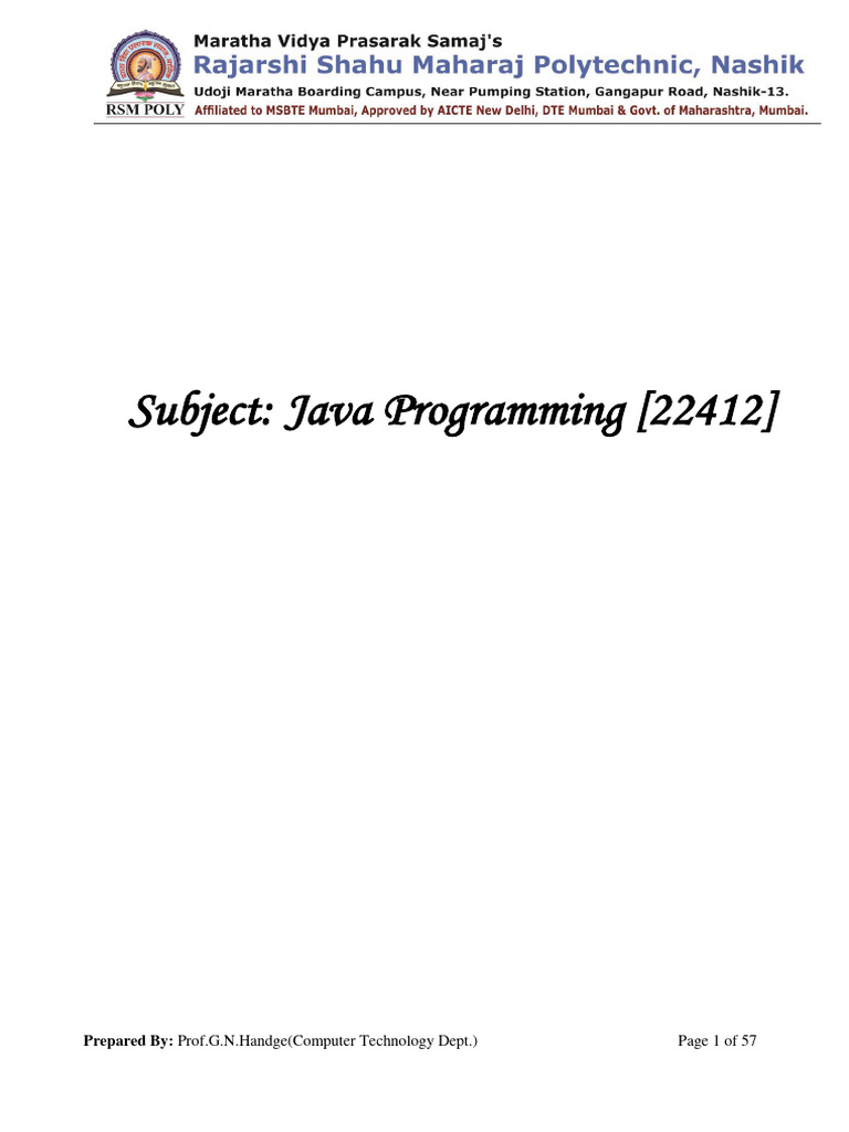 JPR E-Content FINAL | PDF | Java Virtual Machine | Class (Computer Programming)