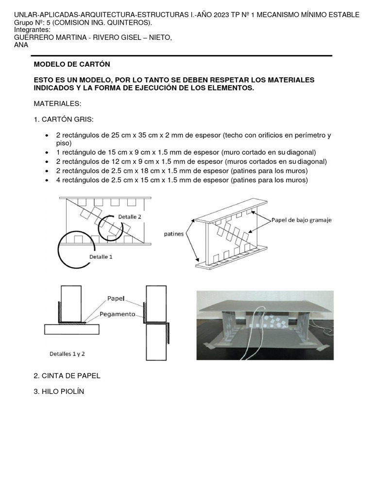 TP N°1 Estructura | PDF | Rotación | Fuerza