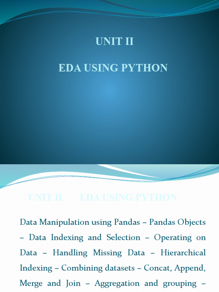 Eda Unit 2 | PDF | Computer Programming | Computing