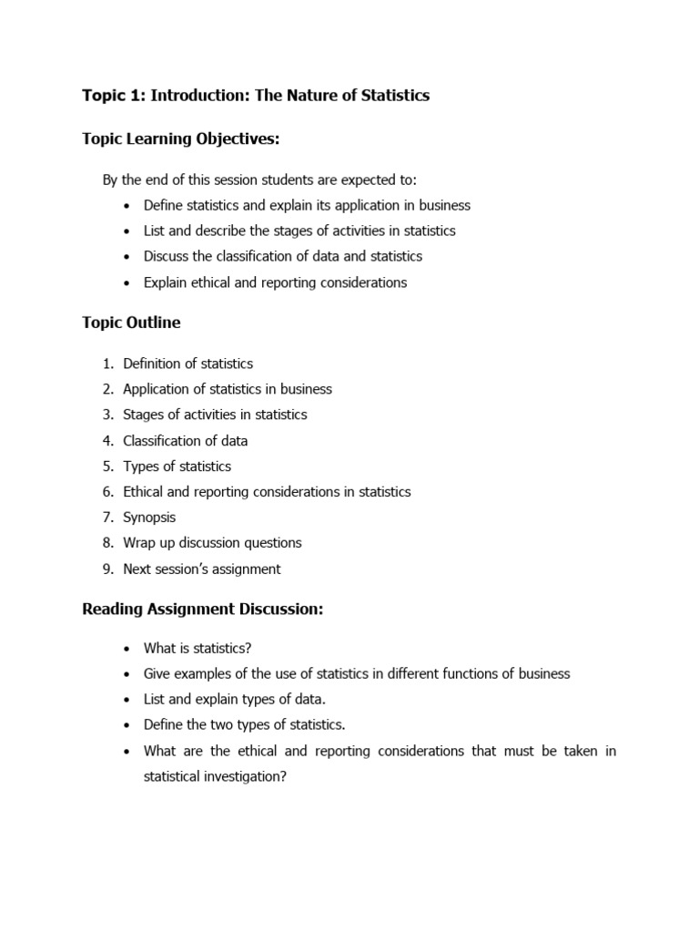 Ch.1 all & Ch.2 introduction | PDF | Statistics | Statistical Inference