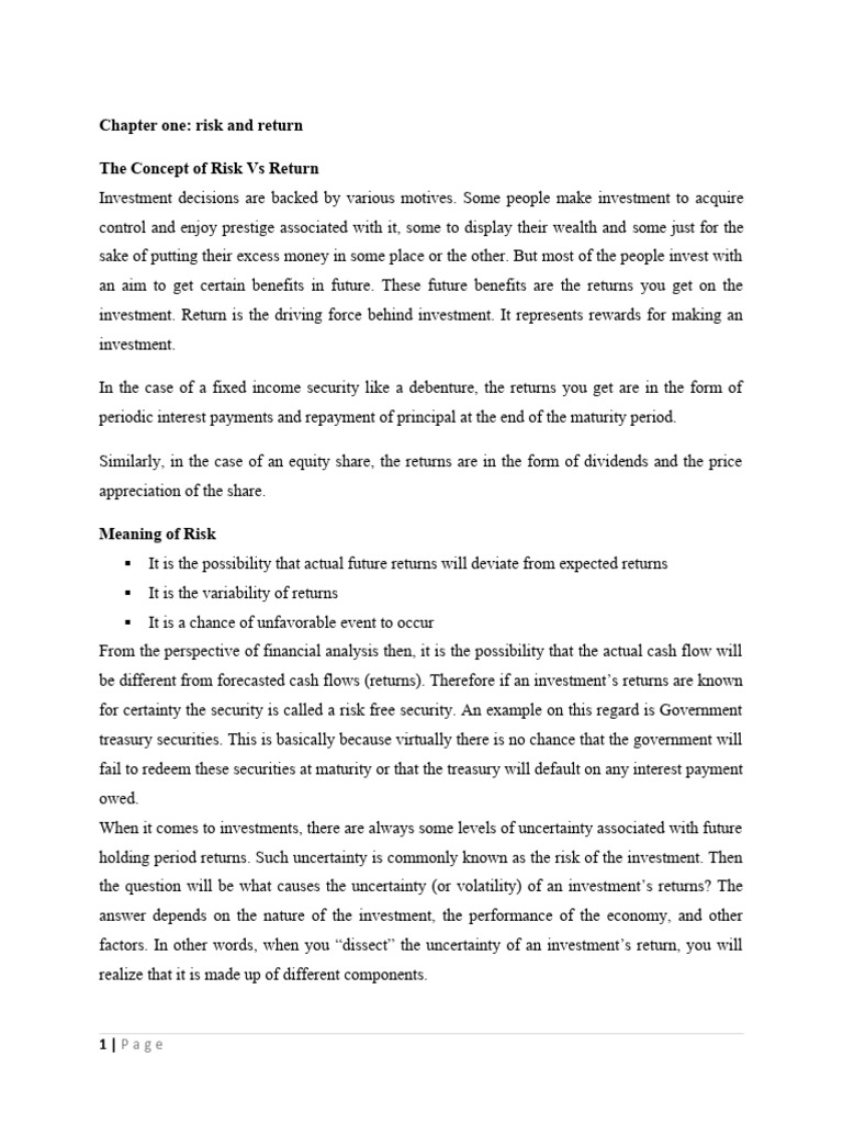 Chap Two Risk and Returen | PDF | Investing | Standard Deviation