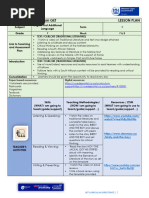Lesson Plan Gr4 English FAL T3 W1&2 | PDF | Lesson Plan | Verb