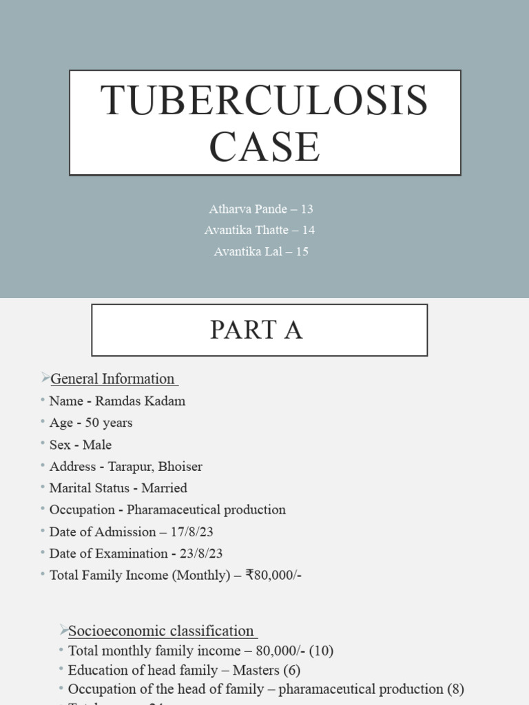CM TB Case | PDF | Tuberculosis | Causes Of Death
