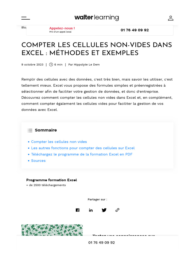 Comment Compter Les Cellules Non-Vides Dans Excel | PDF | Microsoft Excel | Informatique