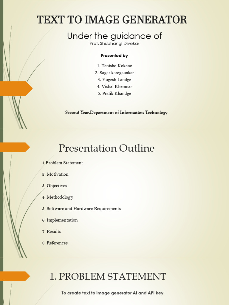 Text To Image Generator | PDF | Artificial Intelligence | Intelligence (AI) & Semantics