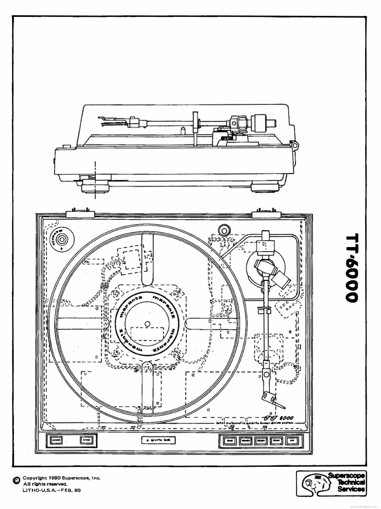 Ve Marantz Tt6000 Service en Low Res | PDF