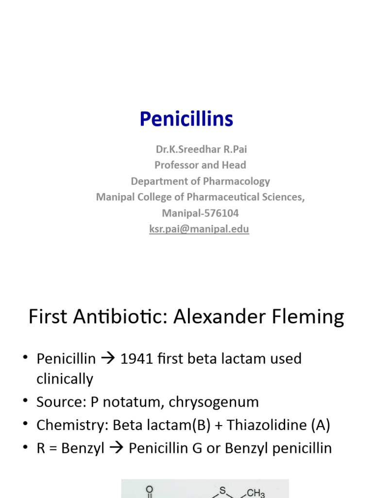 Penicillin KSRPAI | PDF | Penicillin | Beta Lactamase