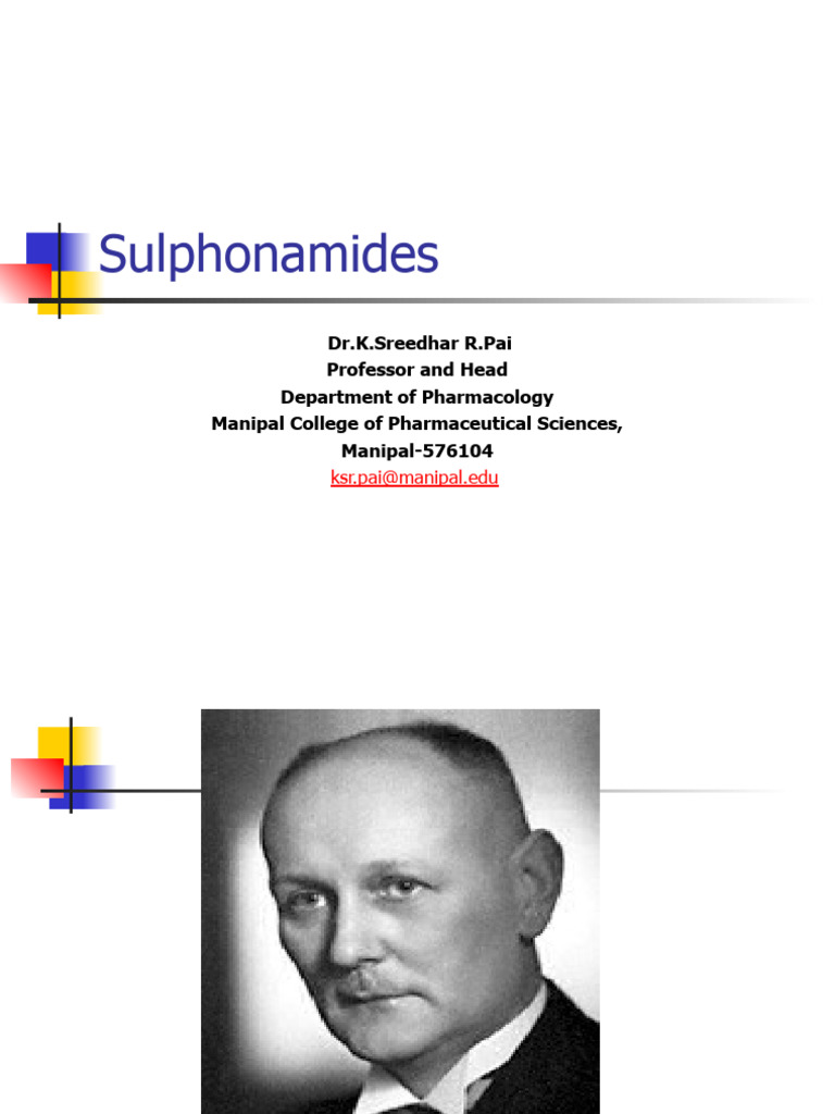 Overview of Sulphonamides and Their Uses | PDF | Medical Specialties ...