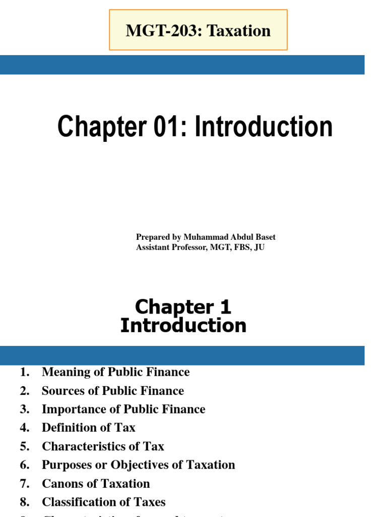 Overview of Public Finance and Taxation | PDF | Taxes | Public Finance