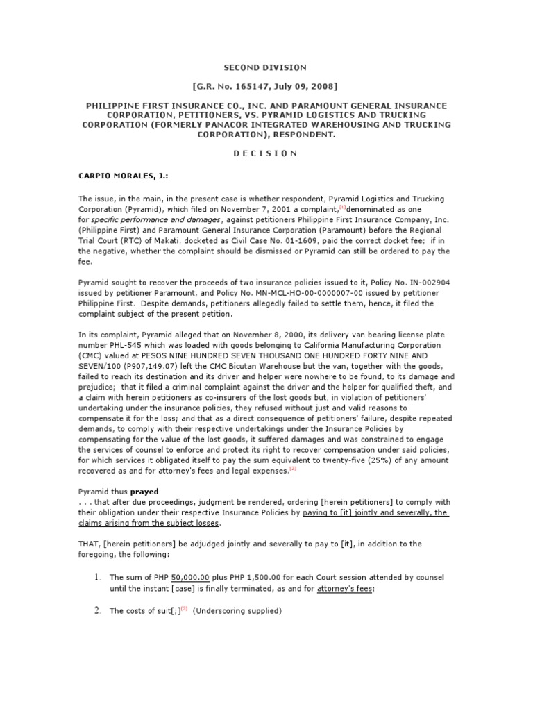 Payment of Docket Fees | PDF | Pleading | Complaint