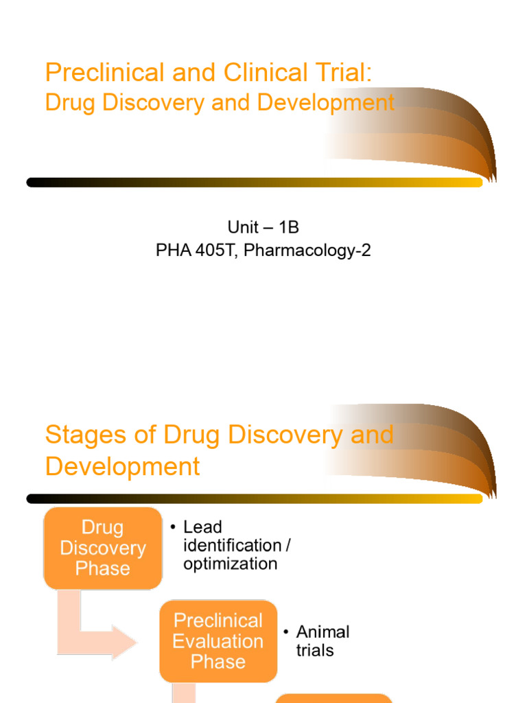 Drug Discovery and Clinical Trials Overview | PDF | Phases Of Clinical ...