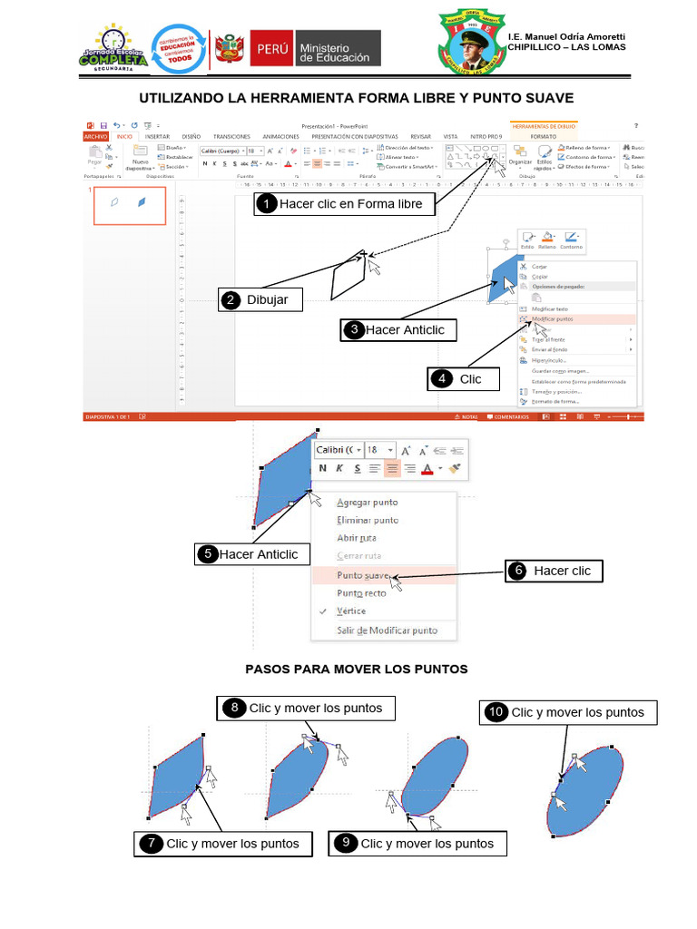 Dibujando Con La Herramienta Forma Libre | PDF