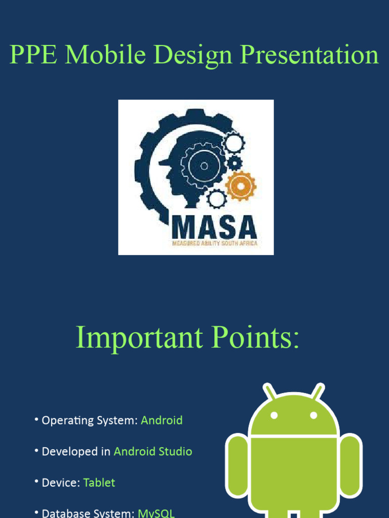 Design Presentation | PDF | Android (Operating System) | Databases