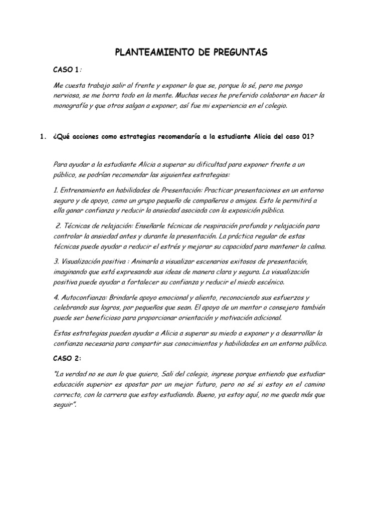 Estrategias para Estudiantes Indecisos | PDF | Las emociones ...