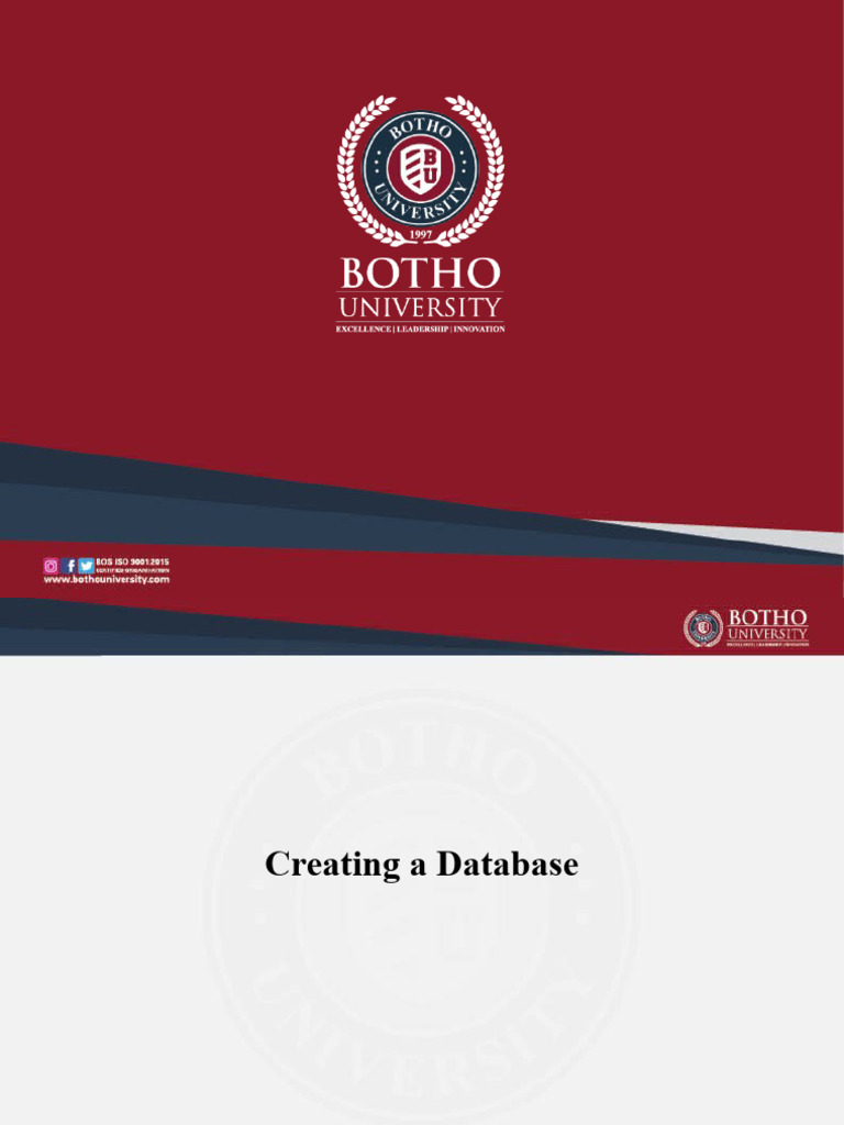 Creating A Database-Slide | PDF | Databases | Data Management