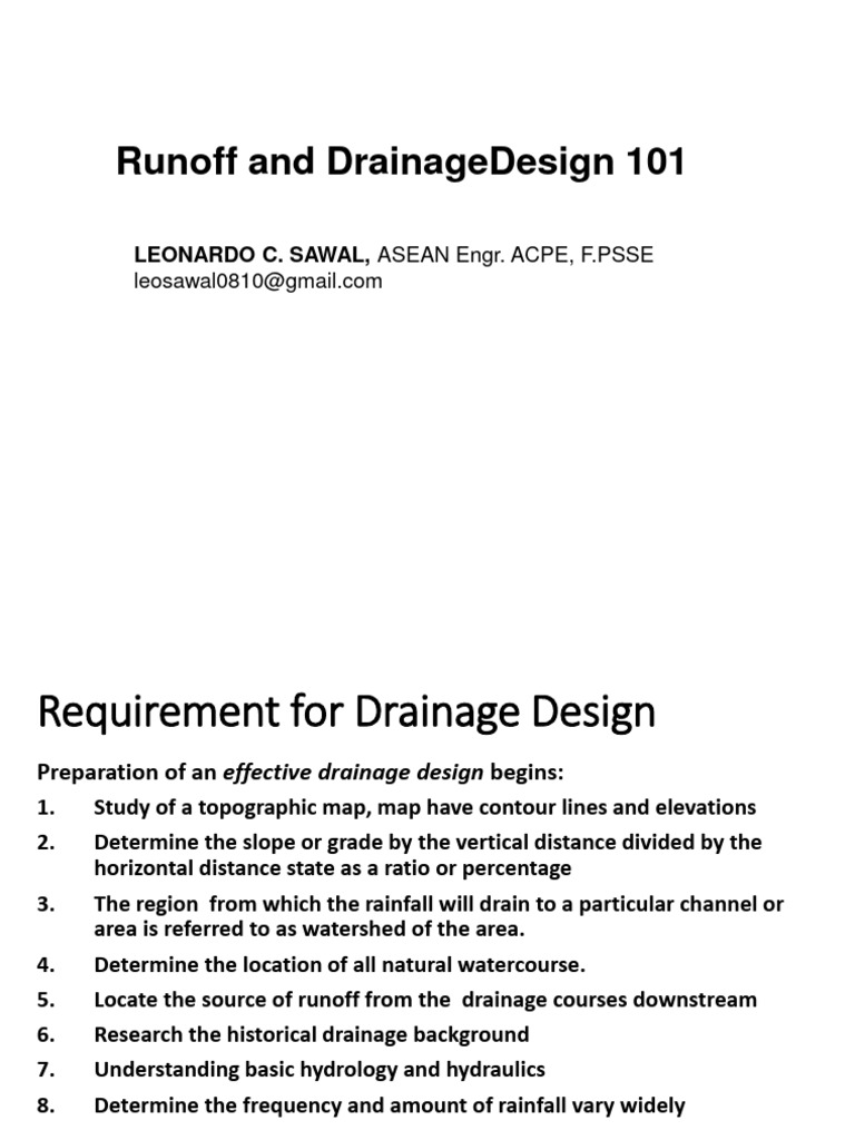 Storm-Drainage - On Runoff | PDF | Drainage Basin | Sanitary Sewer