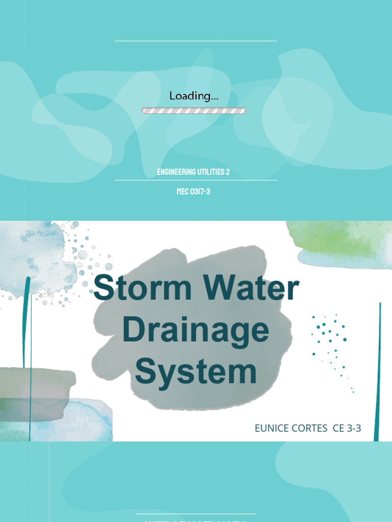 Storm Water Drainage System Cortes | PDF | Storm Drain | Stormwater