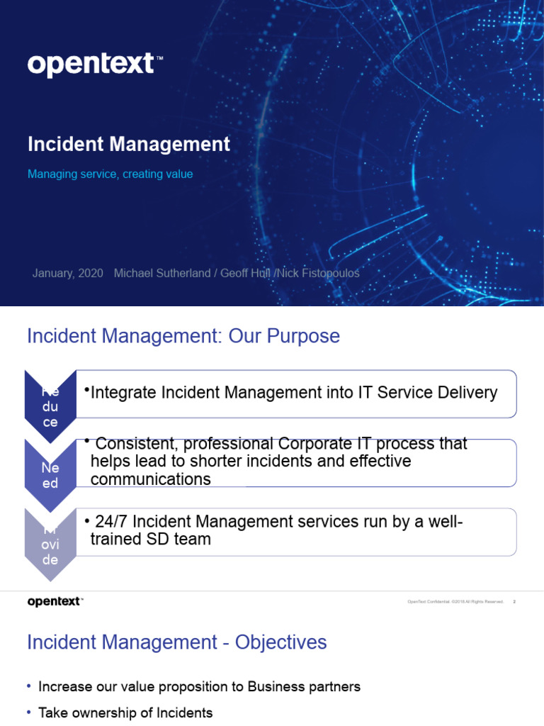 The Incident Manager Role - Corporate Incident Management | PDF | Small ...