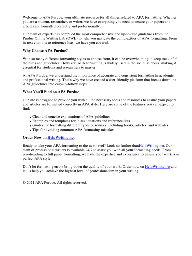 Apa Purdue | PDF | Apa Style | Citation