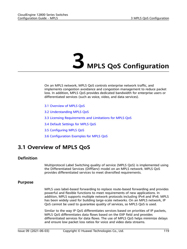 01-03 MPLS QoS Configuration | Download Free PDF | Networking | Multiprotocol Label Switching