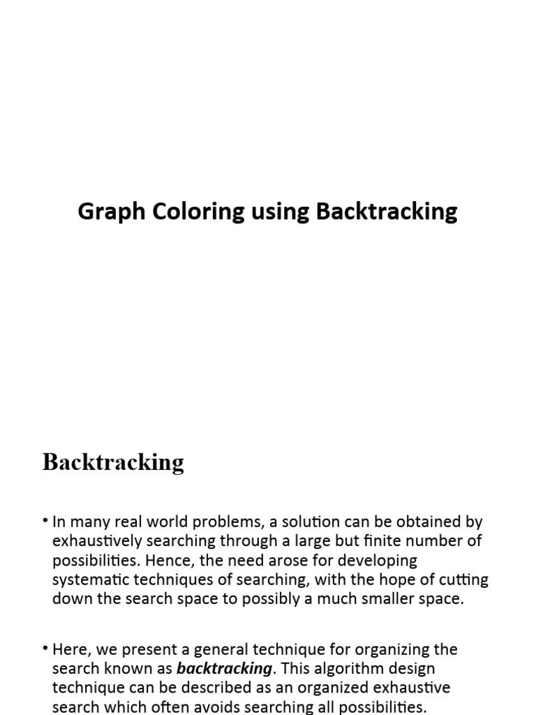 Backtracking | Download Free PDF | Vertex (Graph Theory) | Computational Complexity Theory