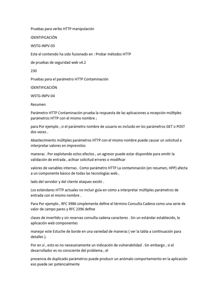 Testing For HTTP Verb Tampering | PDF | SQL | Redes