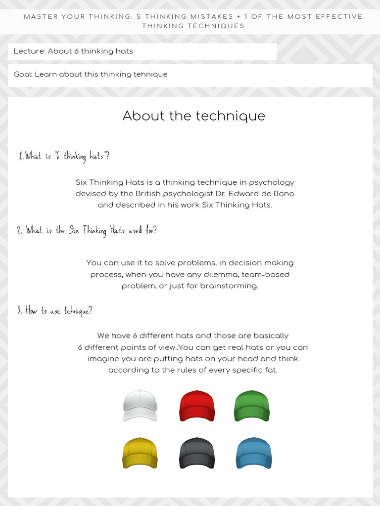 Master Your Thinking Worksheet | PDF | Thought | Neuroscience