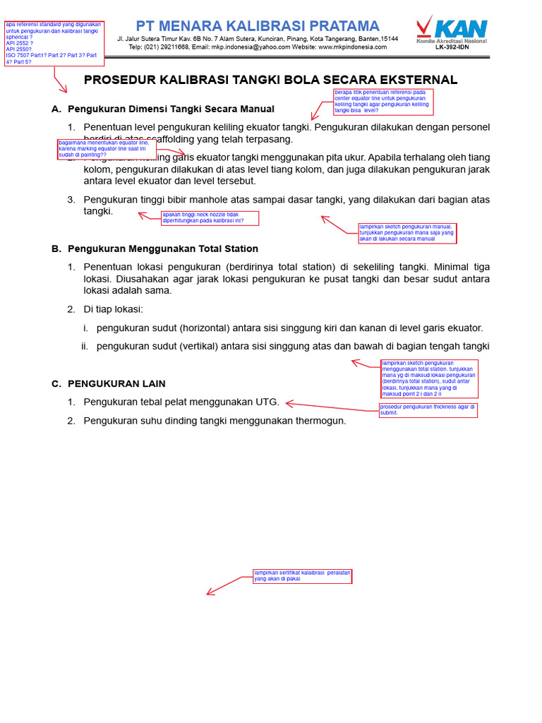 Prosedur Tangki Bola Eksternal - Comment ADN | PDF