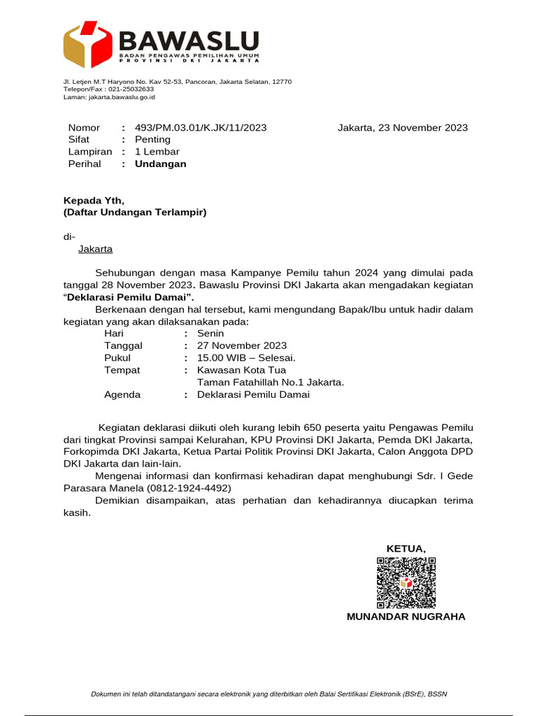 Contoh Undangan Media | PDF