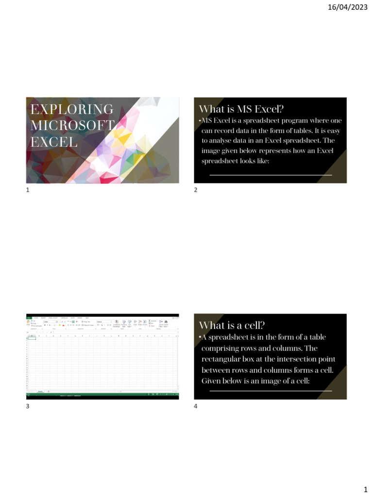 Exploring Microsoft Excel - 083443 | PDF | Microsoft Excel | Spreadsheet