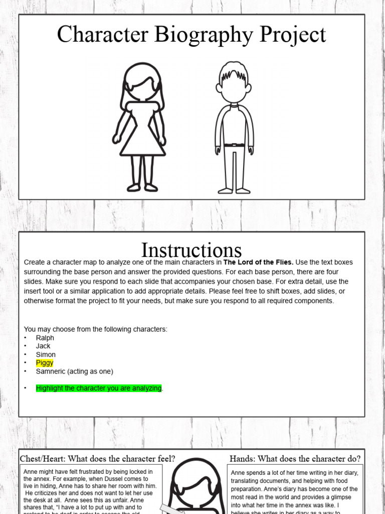 Character Biography Project | PDF