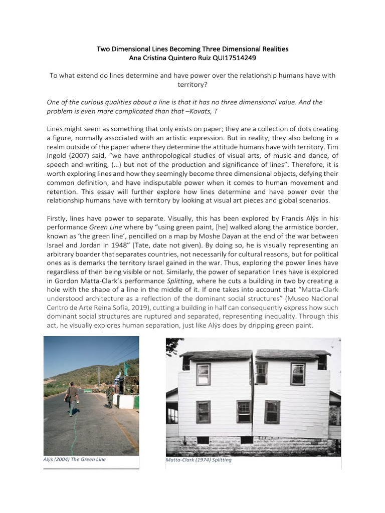 Two Dimensional Lines Becoming Three Dimensional Realities Essay | PDF ...