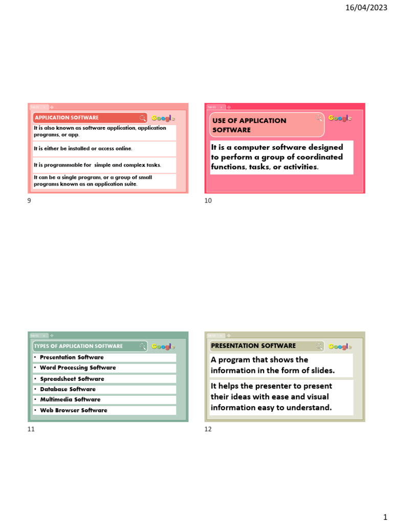Types of Application Software Explained | PDF | Application Software | Microsoft Office
