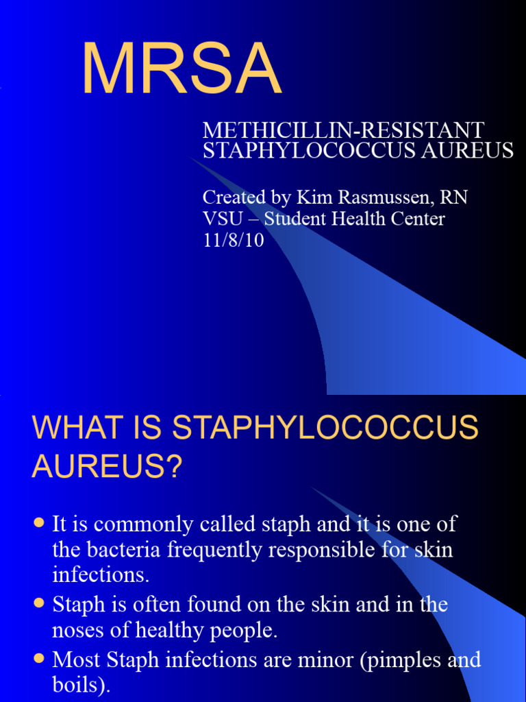 Mrsa | PDF | Methicillin Resistant Staphylococcus Aureus | Staphylococcus Aureus