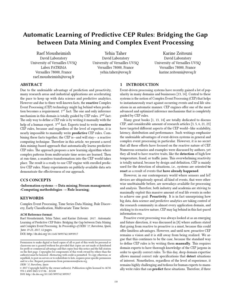 Automatic Learning of Predictive CEP Rules: Bridging The Gap Between ...