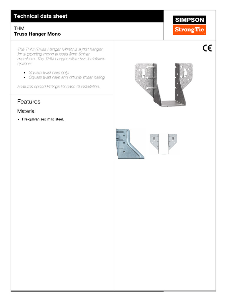 THM-Truss-Hanger-Mono | PDF