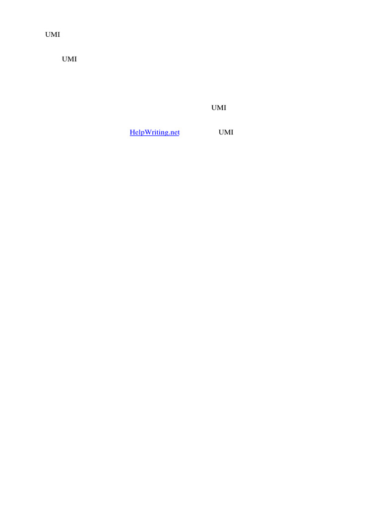 Umi Thesis Search | PDF | Thesis | Written Communication
