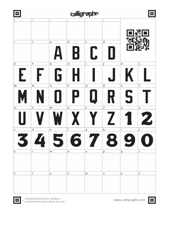 Calligraphr Template | PDF
