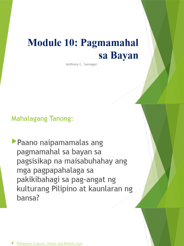 Module 10 Pagmamahal Sa Bayan Autosaved | PDF