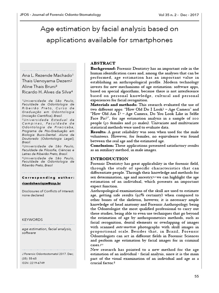 Age Estimation by Facial Analysis Based | Download Free PDF | Principal Component Analysis ...