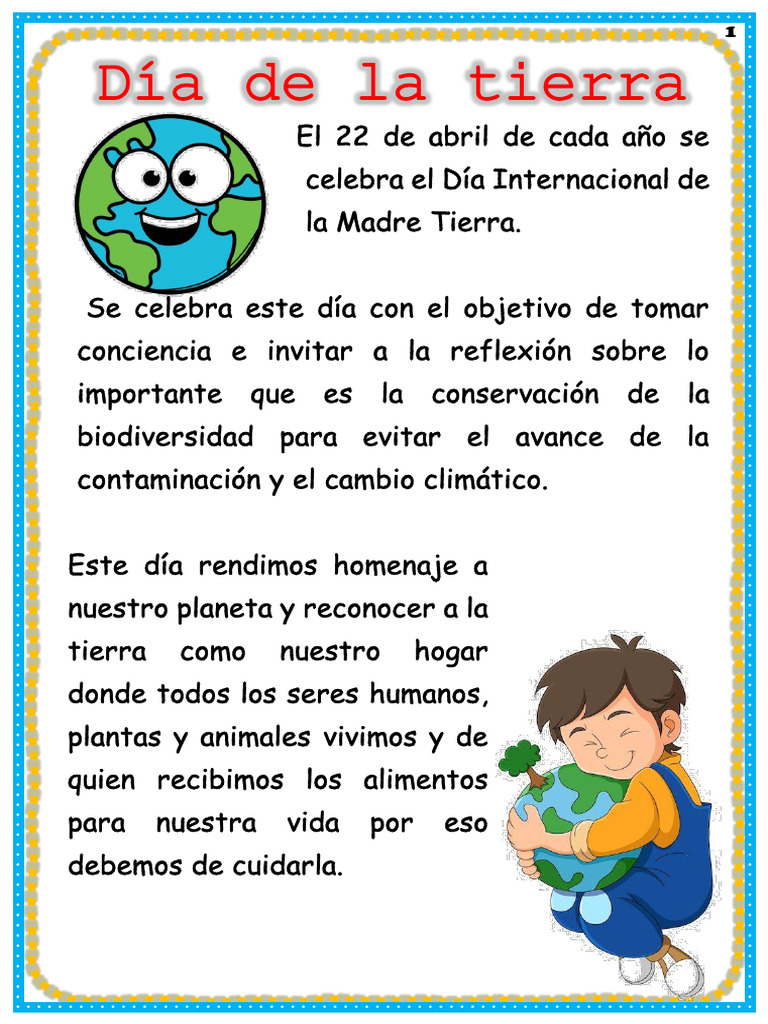 FICHA COM. 22 ABRIL Día de La Tierra | PDF