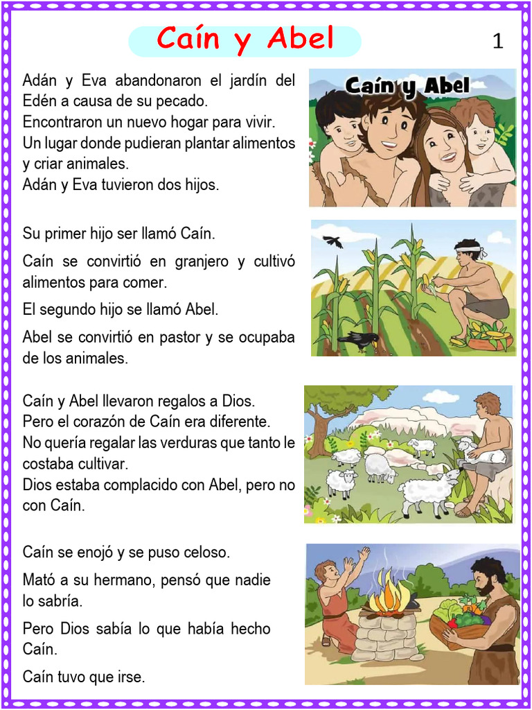 Ficha REL. 23 ABRILCaín y Abel | PDF | Adán y Eva
