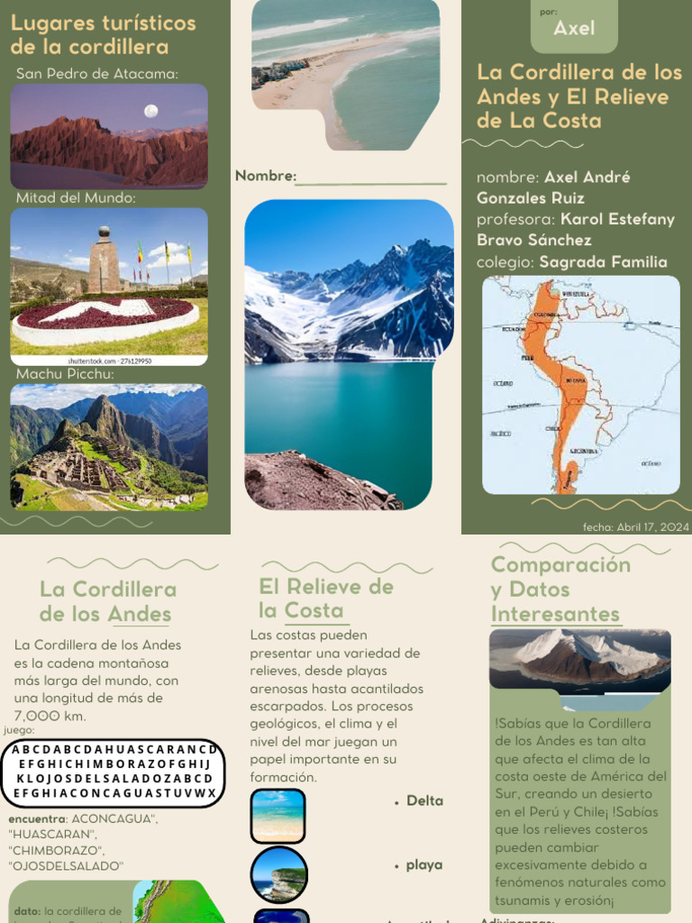 La Cordillera de los Andesgogogogogo | PDF | Andes | Costa